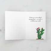 Prickly Pear Cactus Christmas Holiday Card | Zazzle