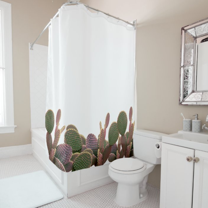 Prickly Pear Cactus Desert Trendy Shower Curtain
