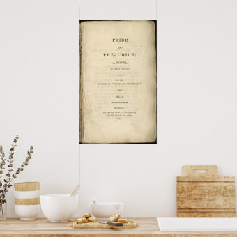 Pride and Prejudice Jane Austen Poster | Zazzle
