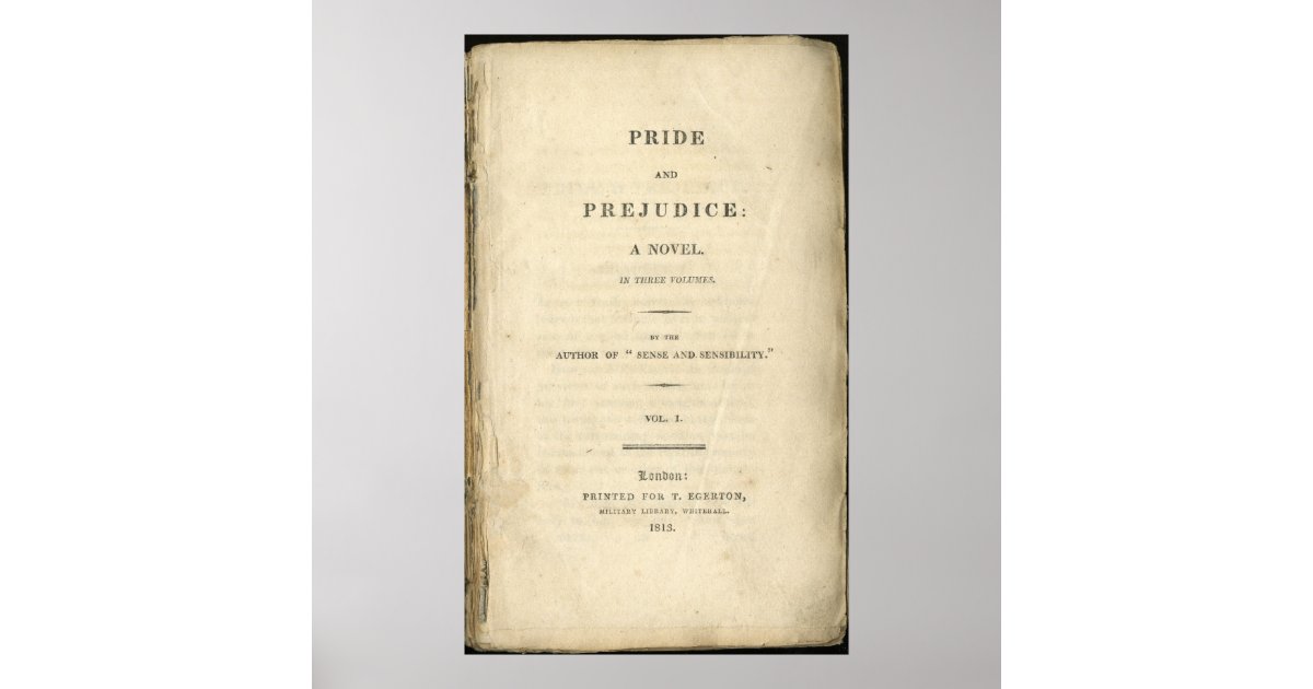 Pride and Prejudice Jane Austen Poster | Zazzle