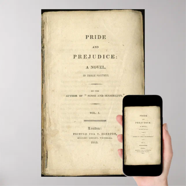 Pride and Prejudice Jane Austen Poster | Zazzle