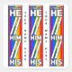 Pride Colors My Pronouns are He Him His Vertical Square Sticker | Zazzle