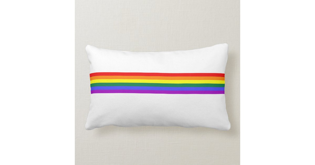 Pride flag rainbow custom pillow | Zazzle.com