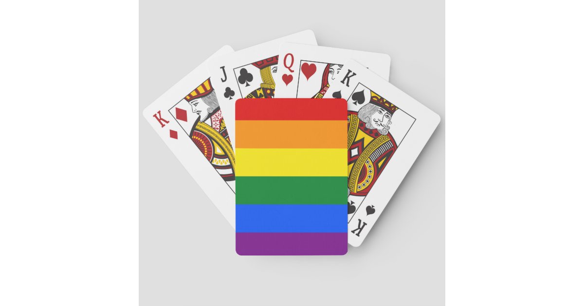 Pride Flag Rainbow Playing Cards | Zazzle