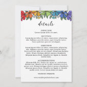 Pride Flowers Monogram Details LGBT Wedding Invitation | Zazzle