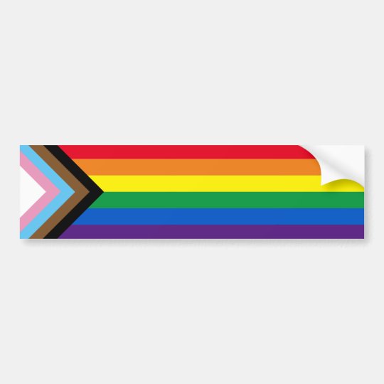 Pride Inclusive diverse rainbow Lgbtq gay flag car Bumper Sticker ...
