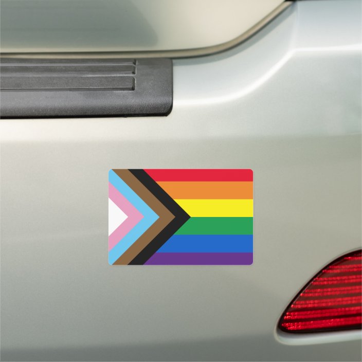 Pride Inclusive rainbow Lgbtq gay flag Car Magnet | Zazzle.com