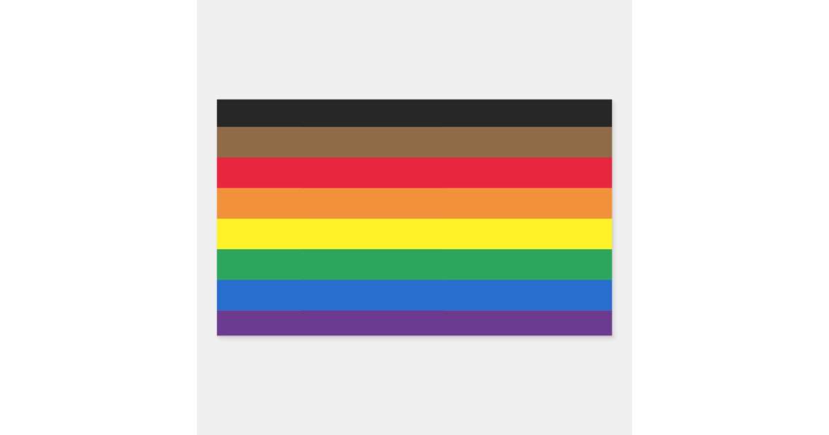 Pride lgbt lgbtq diversity inclusive rainbow flag rectangular sticker ...