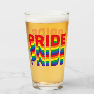 Custom Pride LGBTQ Glass Beer Mug Mugs Home & Living Drinkware etna.com.pe