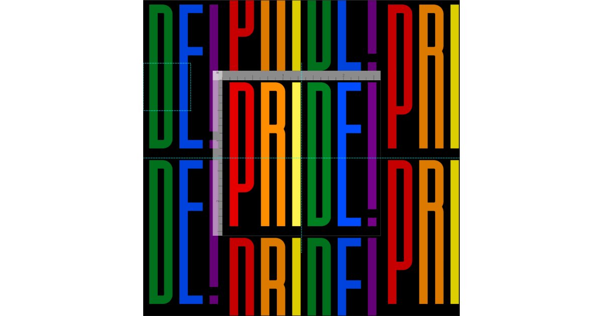 Pride! LGBT Rainbow Flag Colors Typography Logo Fabric | Zazzle