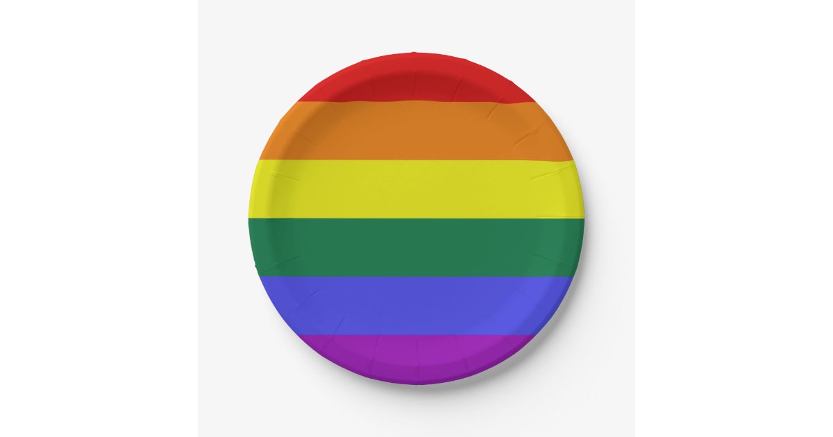 Pride LGBT Rainbow Paper Plates | Zazzle