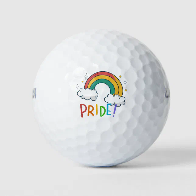 Pride LGBT with rainbow Golf Balls | Zazzle
