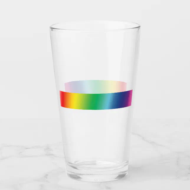 Pride lgbtq lgbt rainbow colors pattern glass cup | Zazzle