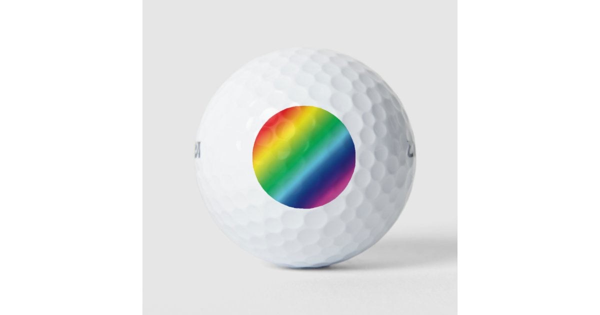 Pride lgbtq lgbt rainbow colors pattern golf balls | Zazzle