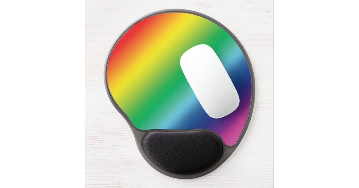 Pride lgbtq rainbow colors pattern gel mouse pad | Zazzle