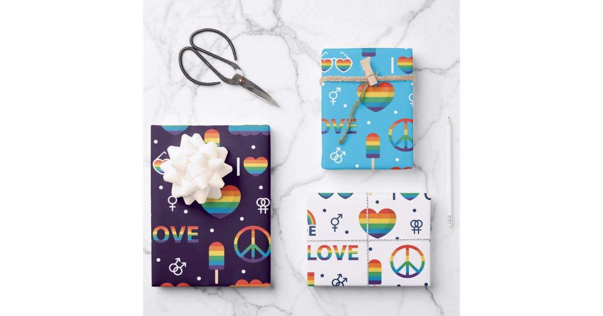 Pride LGBTQ Wrapping Paper Set | Zazzle