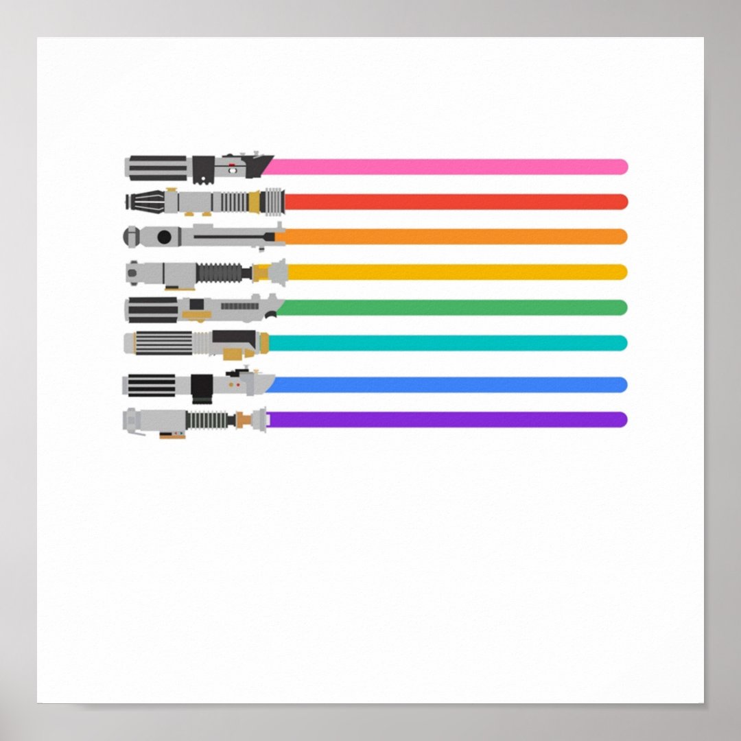 Pride Lightsabers Poster | Zazzle