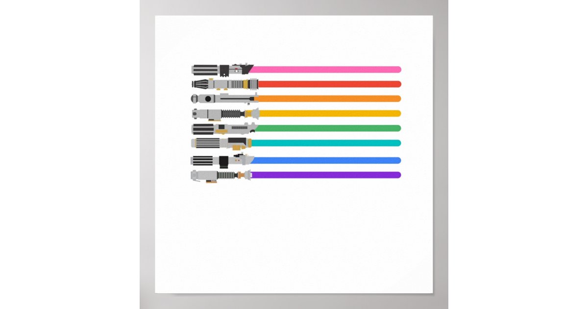 Pride Lightsabers Poster | Zazzle