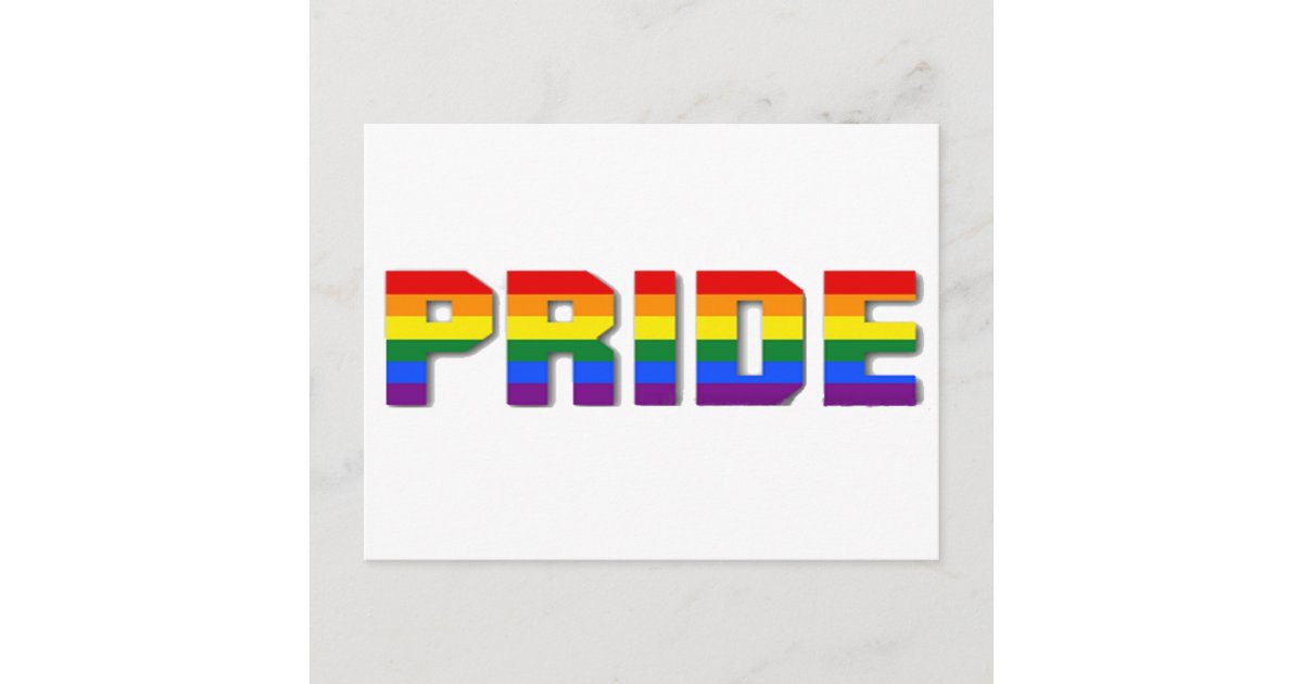 PRIDE POSTCARD | Zazzle