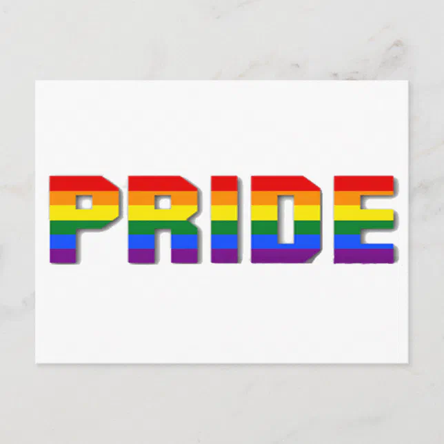 PRIDE POSTCARD | Zazzle