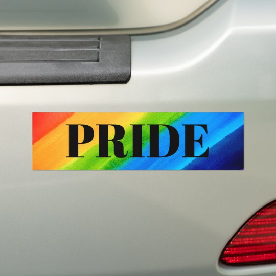 Pride Rainbow Bumper Sticker | Zazzle.com