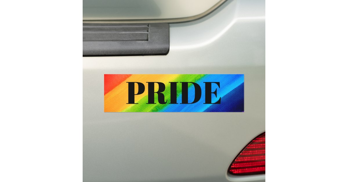 Pride Rainbow Bumper Sticker | Zazzle