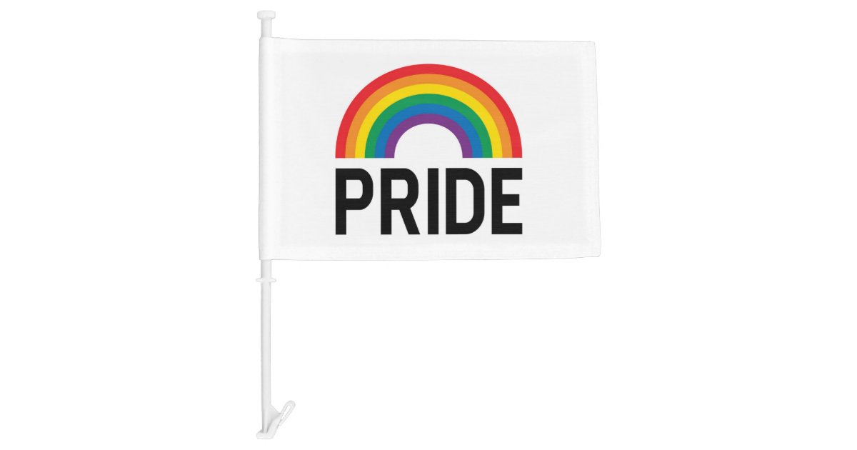 Pride Rainbow Car Flag | Zazzle
