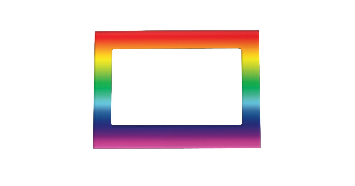 Pride rainbow colors lgbtq lgbt gay flag magnetic frame | Zazzle