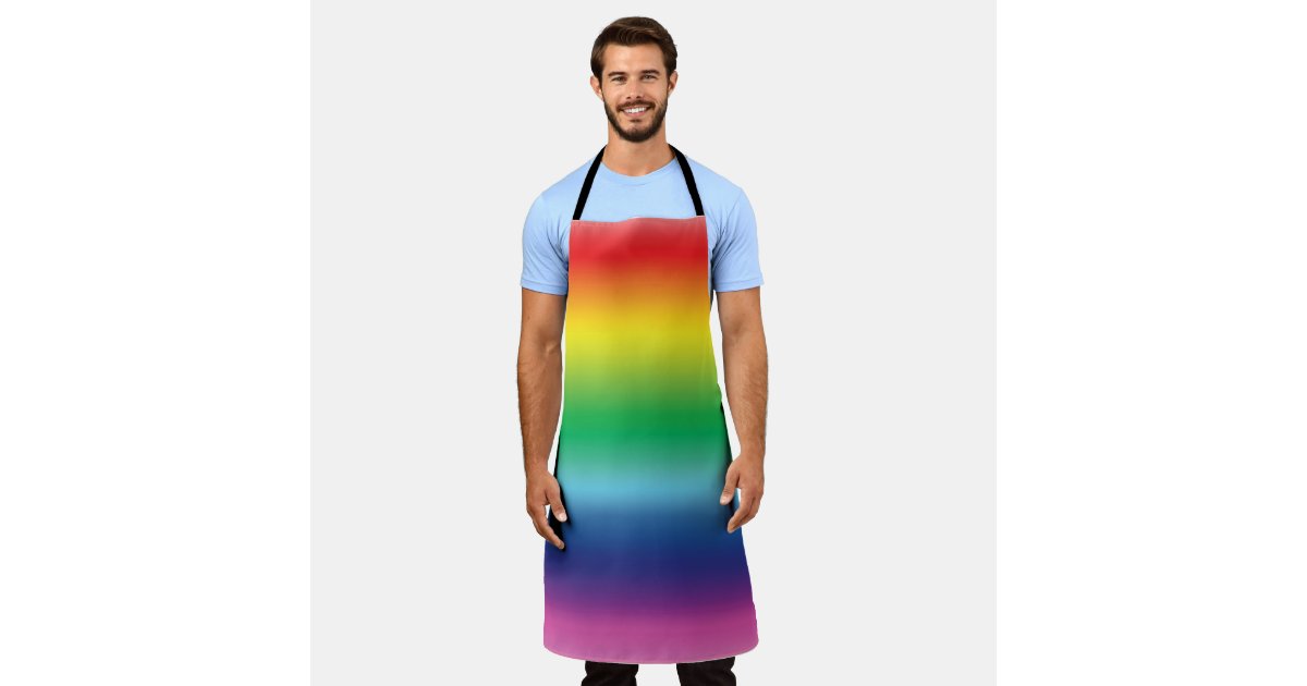 Pride rainbow colors lgbtq lgbt gay Flag pattern A Apron | Zazzle