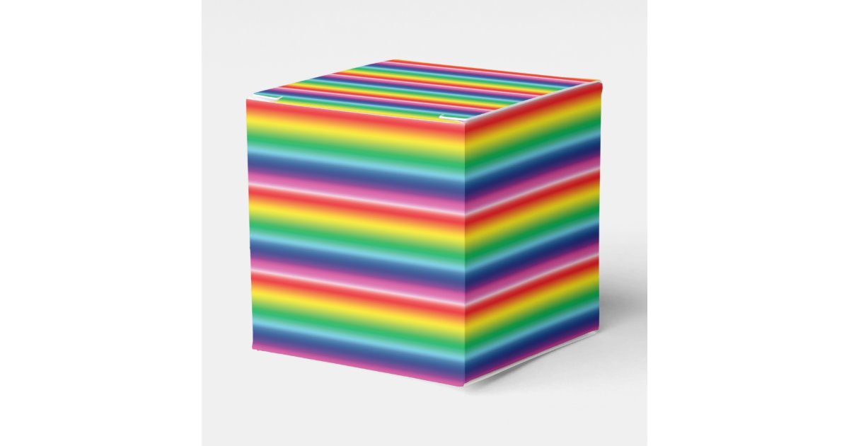 pride rainbow flag color lgbtq stripes favor boxes | Zazzle