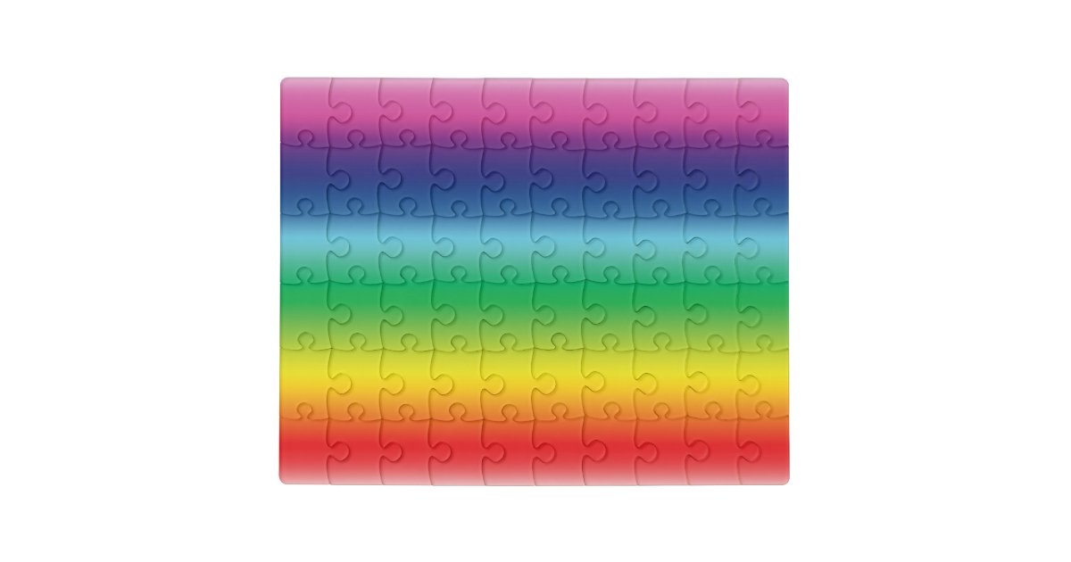 pride rainbow flag colors lgbt jigsaw puzzle | Zazzle