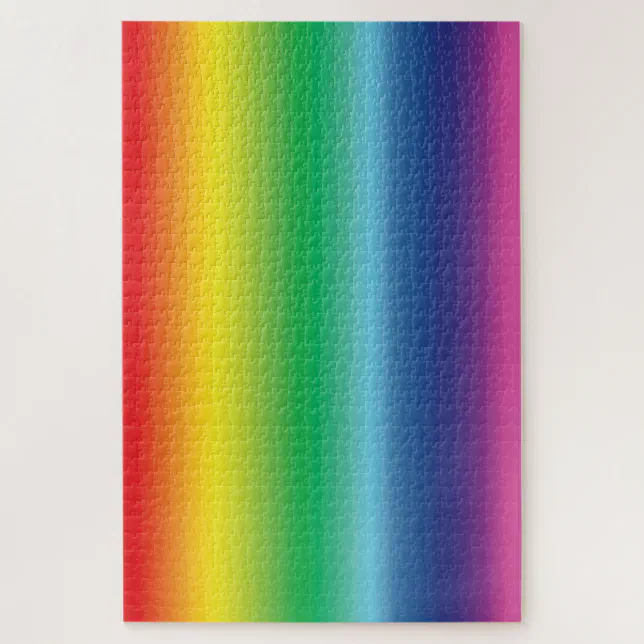 pride rainbow flag colors lgbt jigsaw puzzle | Zazzle