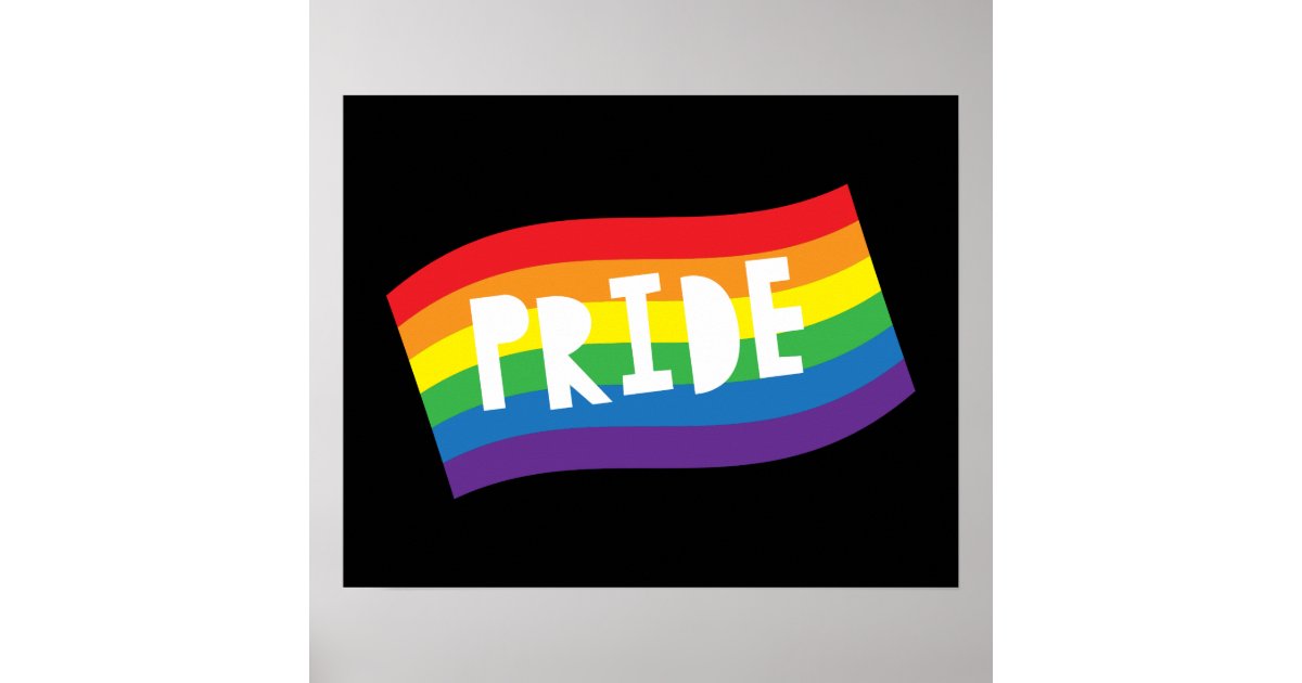 Pride Rainbow Flag Poster | Zazzle