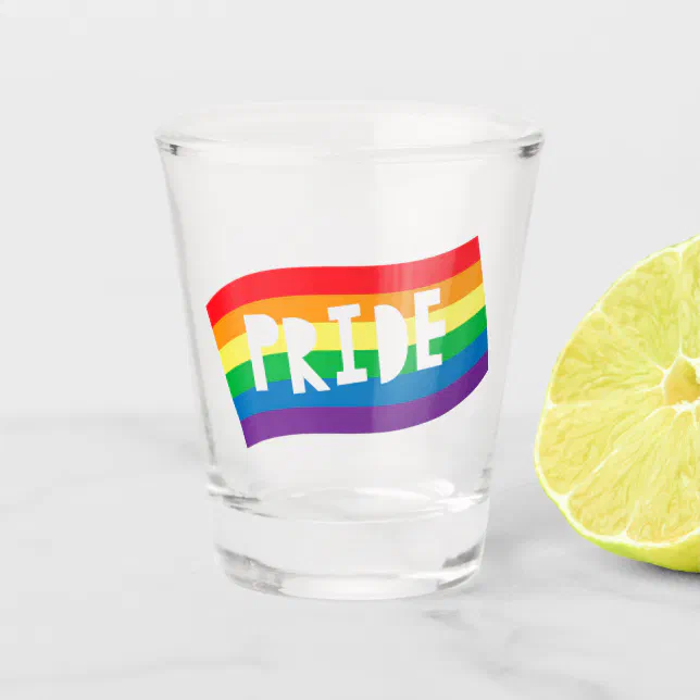 Pride Rainbow Flag Shot Glass | Zazzle