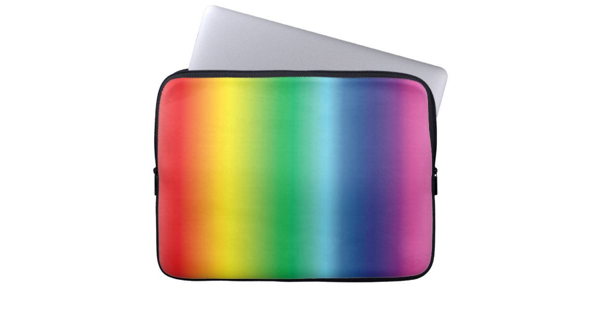 pride rainbow gay flag colors lgbt lgbtq laptop sleeve | Zazzle