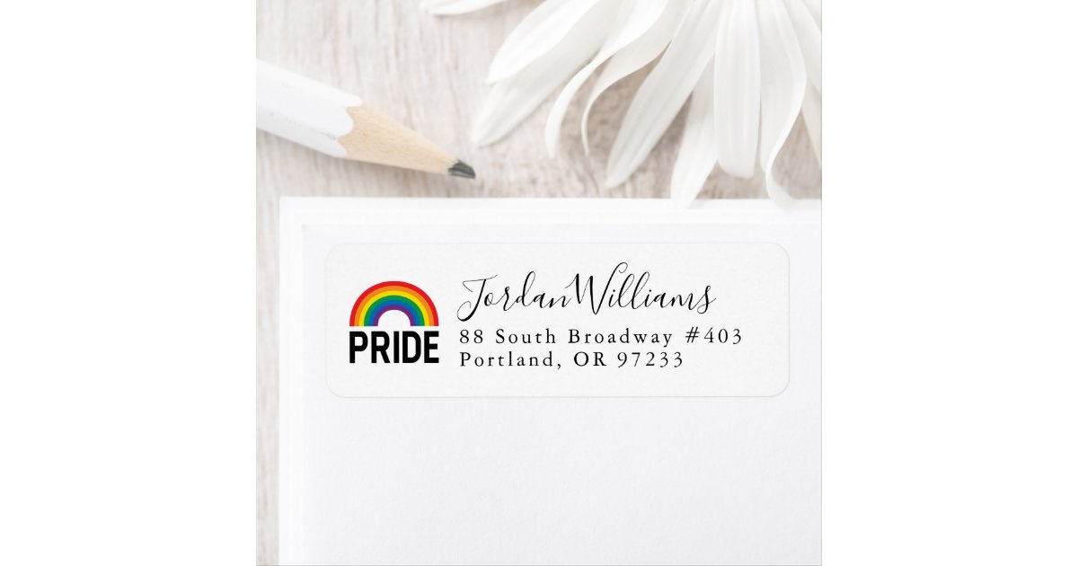 Pride Rainbow Label | Zazzle