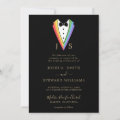 Pride Rainbow LGBTQ Heart Wedding Invitation | Zazzle
