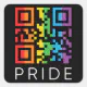 Pride Rainbow QR Code LGBTQIA+ Square Sticker | Zazzle