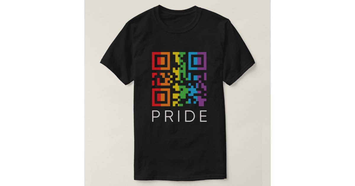 Pride Rainbow QR Code LGBTQIA+ T-Shirt | Zazzle