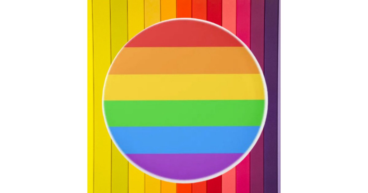 Pride Touch: Rainbow Flag Ceramic Knob | Zazzle