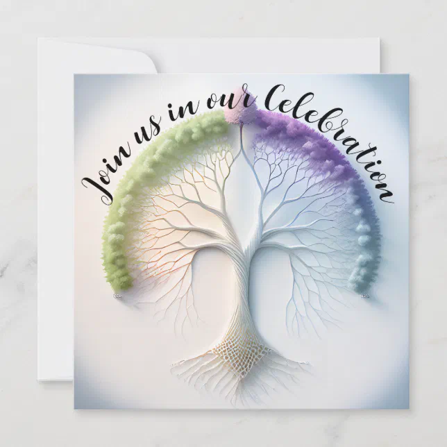 Pride Tree of Life Party Invitation | Zazzle