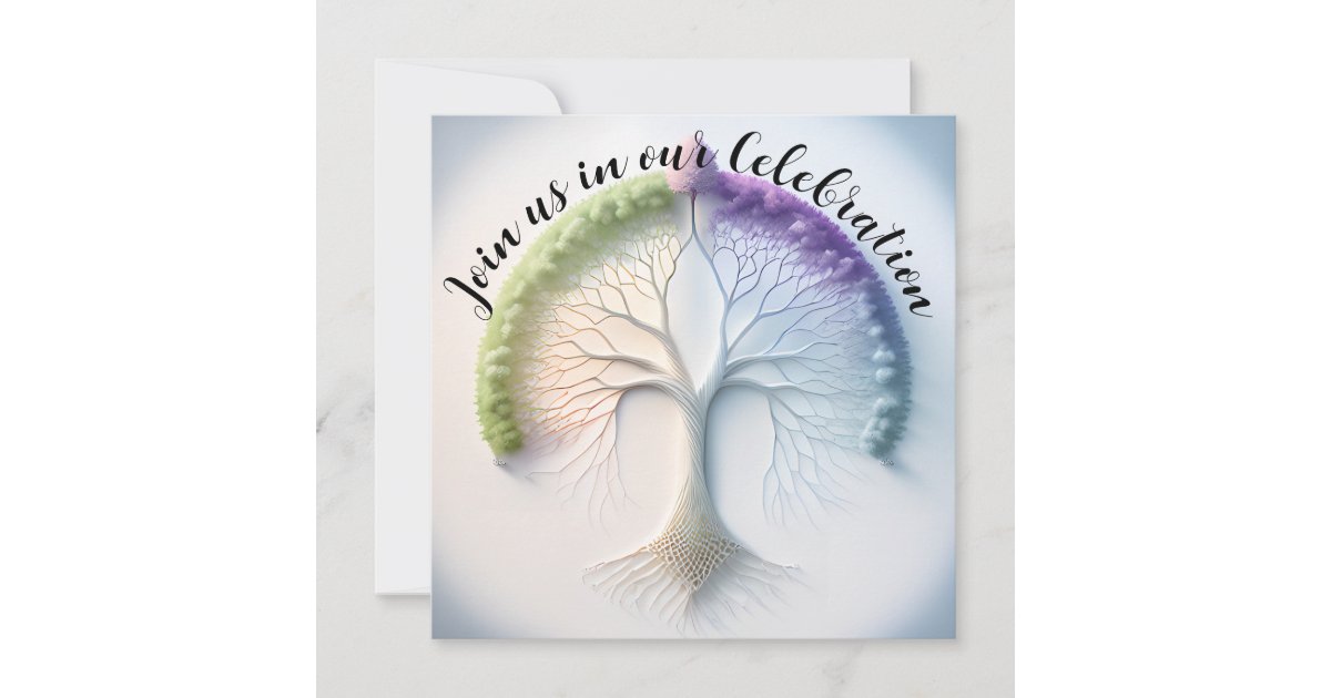 Pride Tree of Life Party Invitation | Zazzle