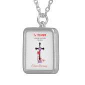 Priest 10th Ordination Anniversary Black Cross Silver Plated Necklace ...
