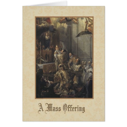 Priest at the Altar Catholic Mass Offering Card | Zazzle.com
