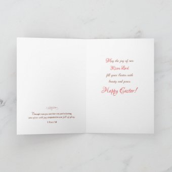 Priest Easter Blessings, Egg with Lilies Card | Zazzle