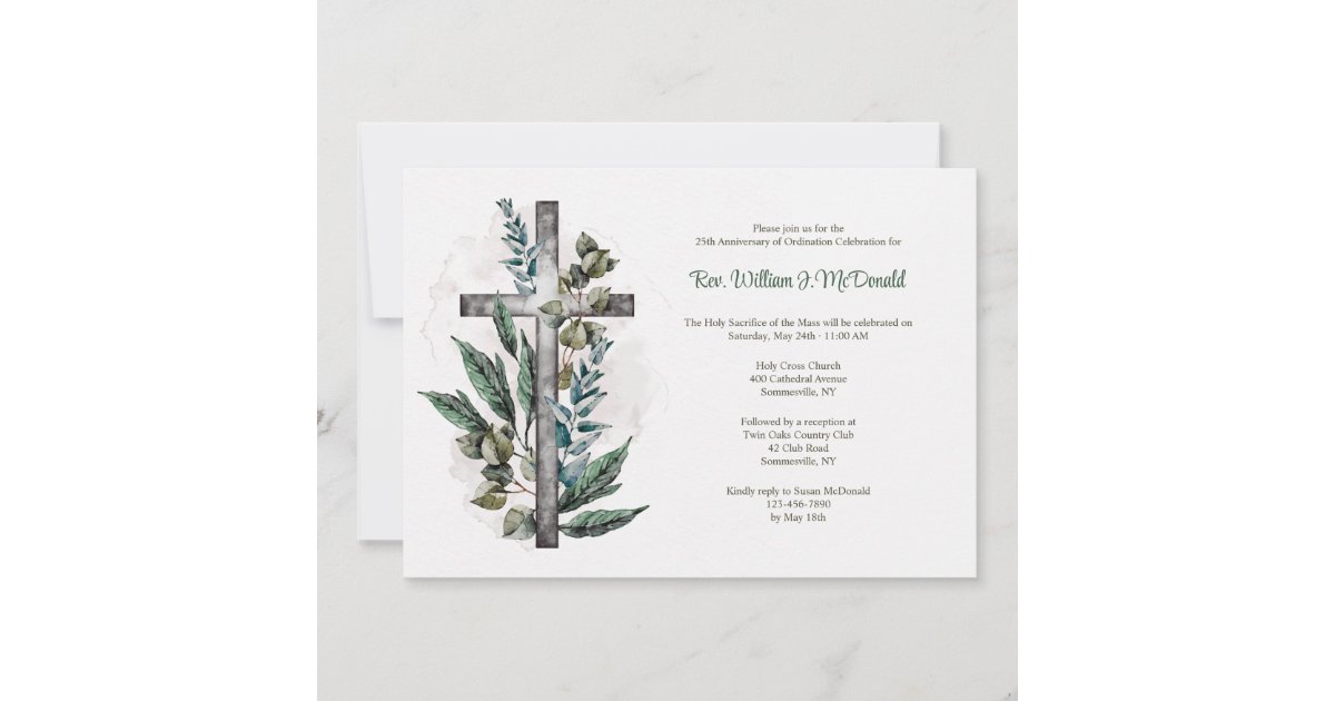 Priest Ordination Anniversary Invitation | Zazzle