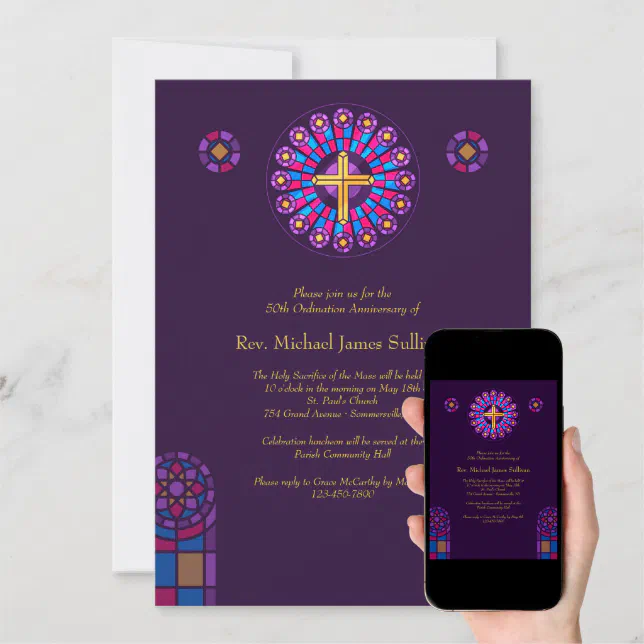 Priest Ordination Anniversary Invitation | Zazzle