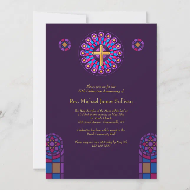 Priest Ordination Anniversary Invitation | Zazzle
