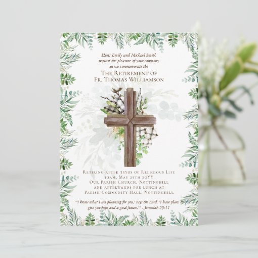Priest Pastor Deacon Minister Retirement Invites | Zazzle