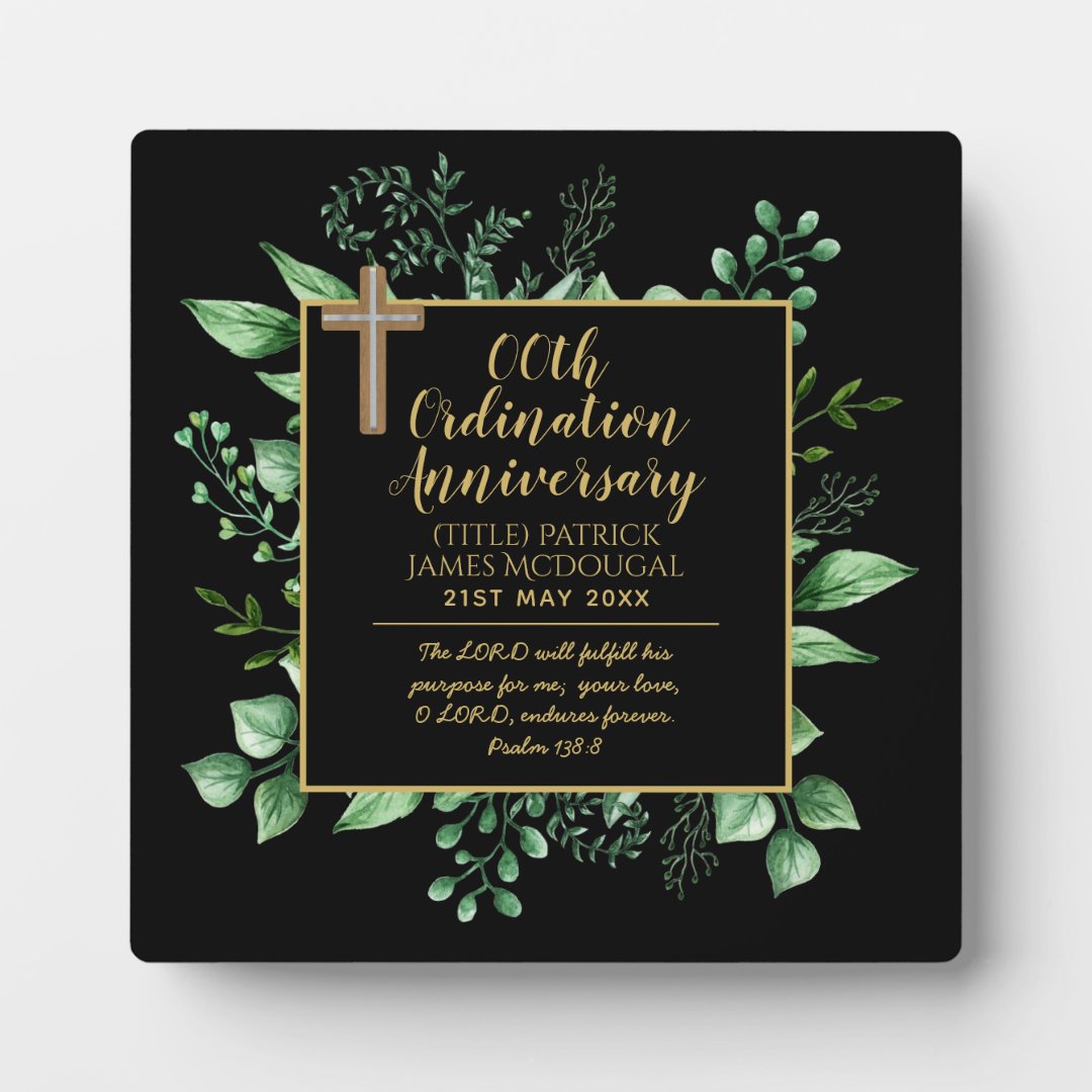 Priest Plaque Ordination Anniversary Gift | Zazzle